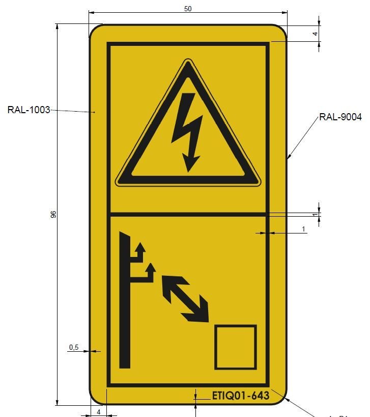 Pictogramme portrait - Risque d'électrification on sale on My Agrisem.